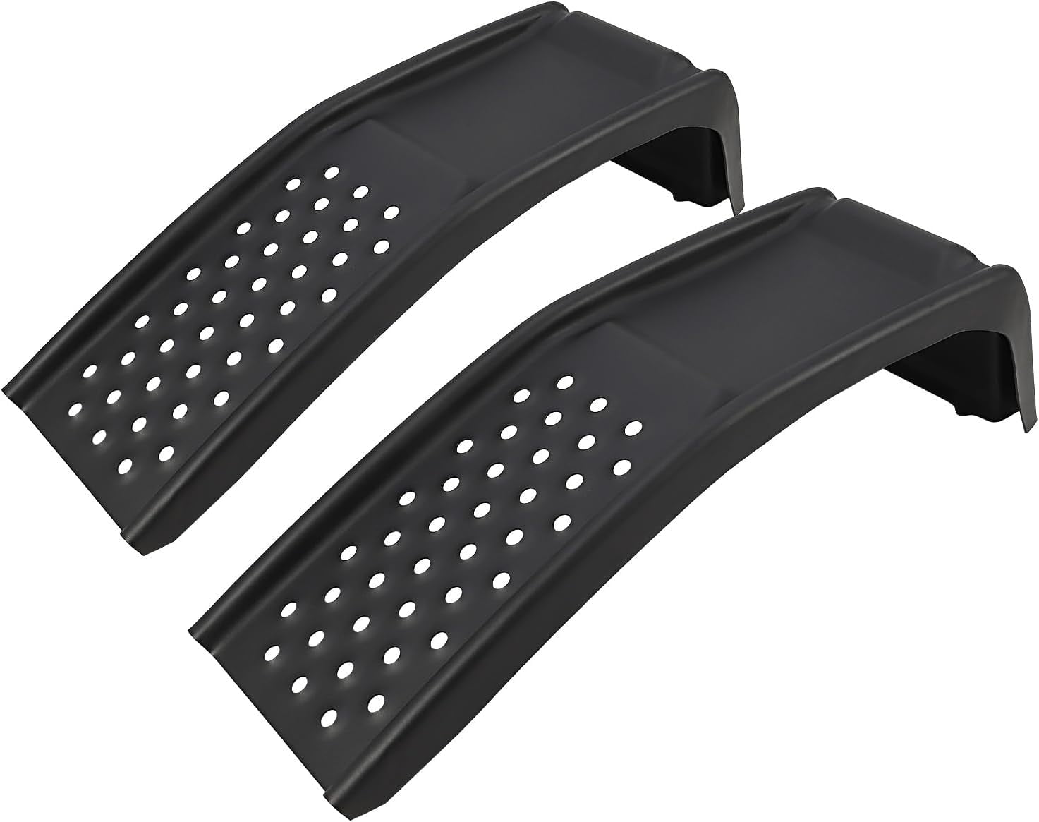 Set of 2 Heavy Duty Car Ramps - 8000lbs Capacity Auto Ramp Solid Steel ...