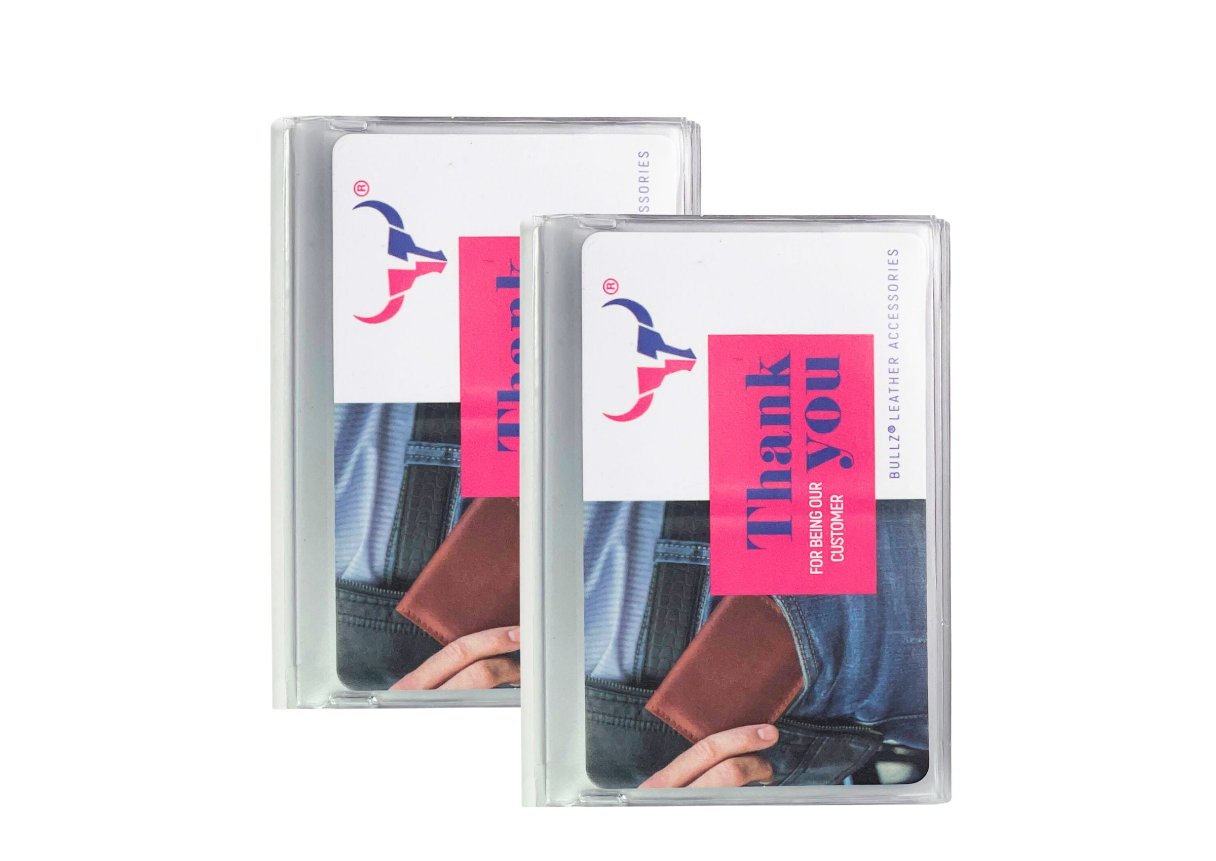 Set of 2 Heavy Duty Clear Vinyl Plastic 6 Pages Insert for Bifold or ...