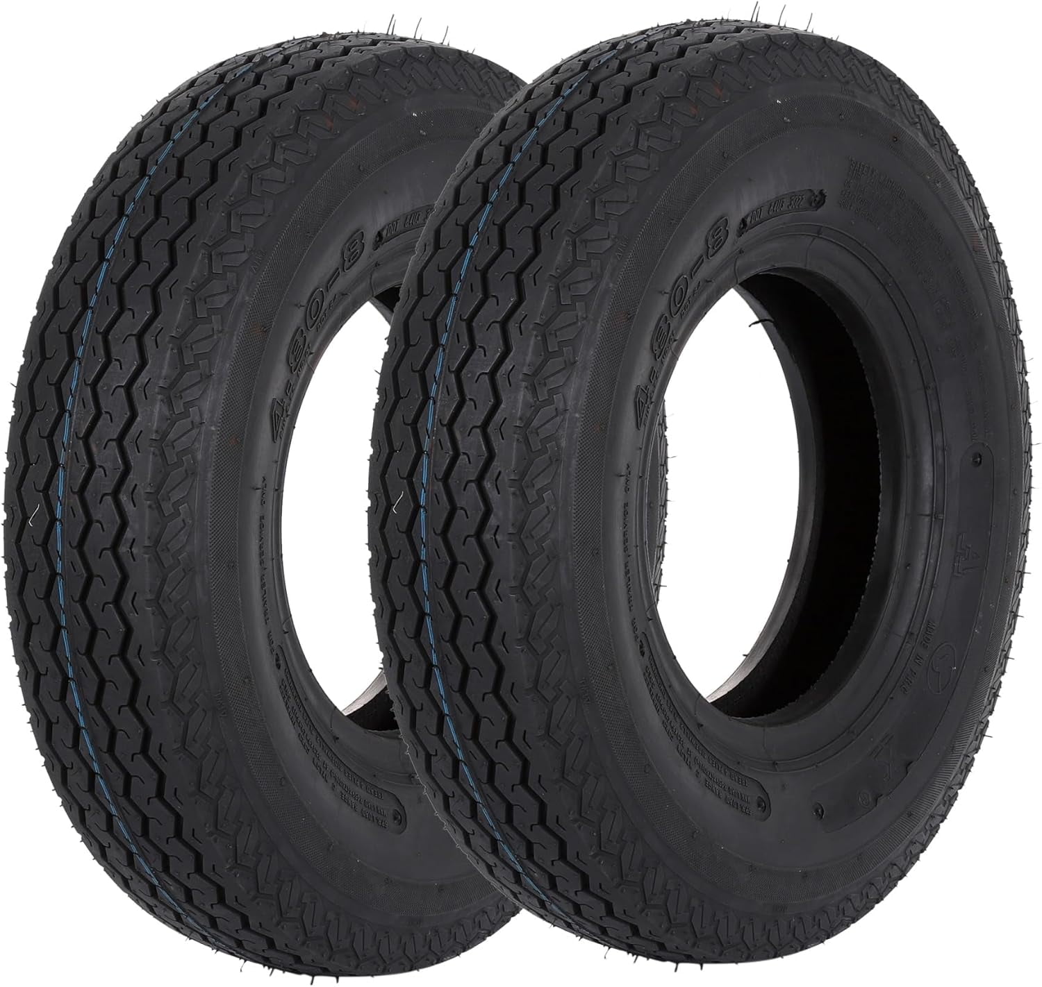 Set of 2 Highway Boat Utility Trailer Tire 4.80-8 4.8-8 480-8, LRC 6PR ...