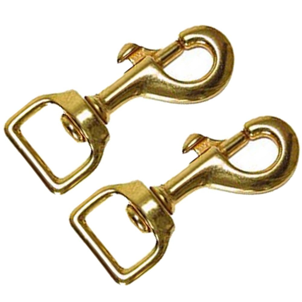 Set of 2 Hilason Swivel Eye Bolt Snap Clip Hooks Solid Brass - Walmart.com