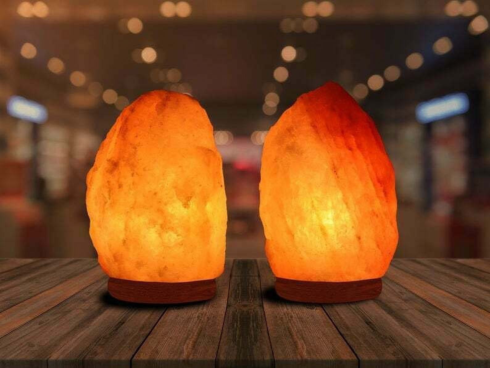 2 Authentic Himalayan Salt Lamps, 6-7 lbs, 6-7 inch, Dimmer Switch ...