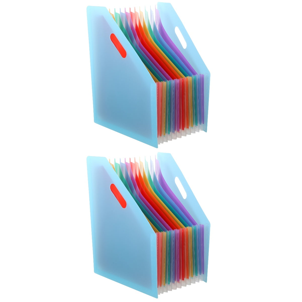 Set of 2 Holder Organizer Pack Folder Expandable File Stand-up Student ...