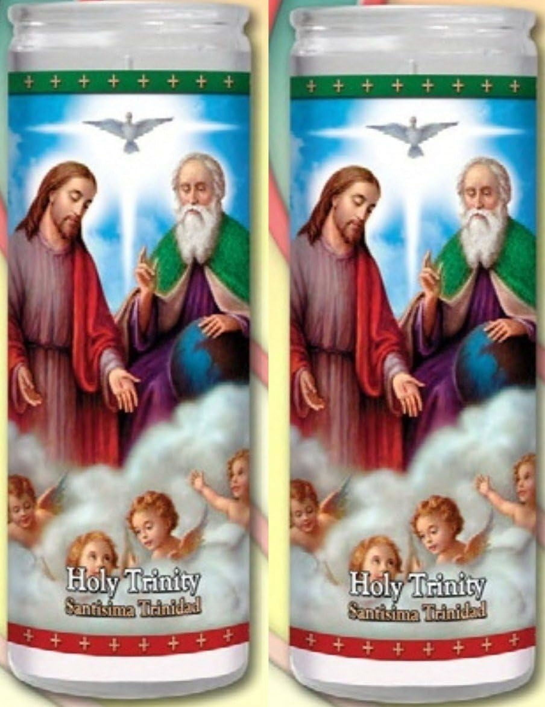 Set of 2 Holy Trinity Prayer Candles 2 Veladoras De La Santisima ...