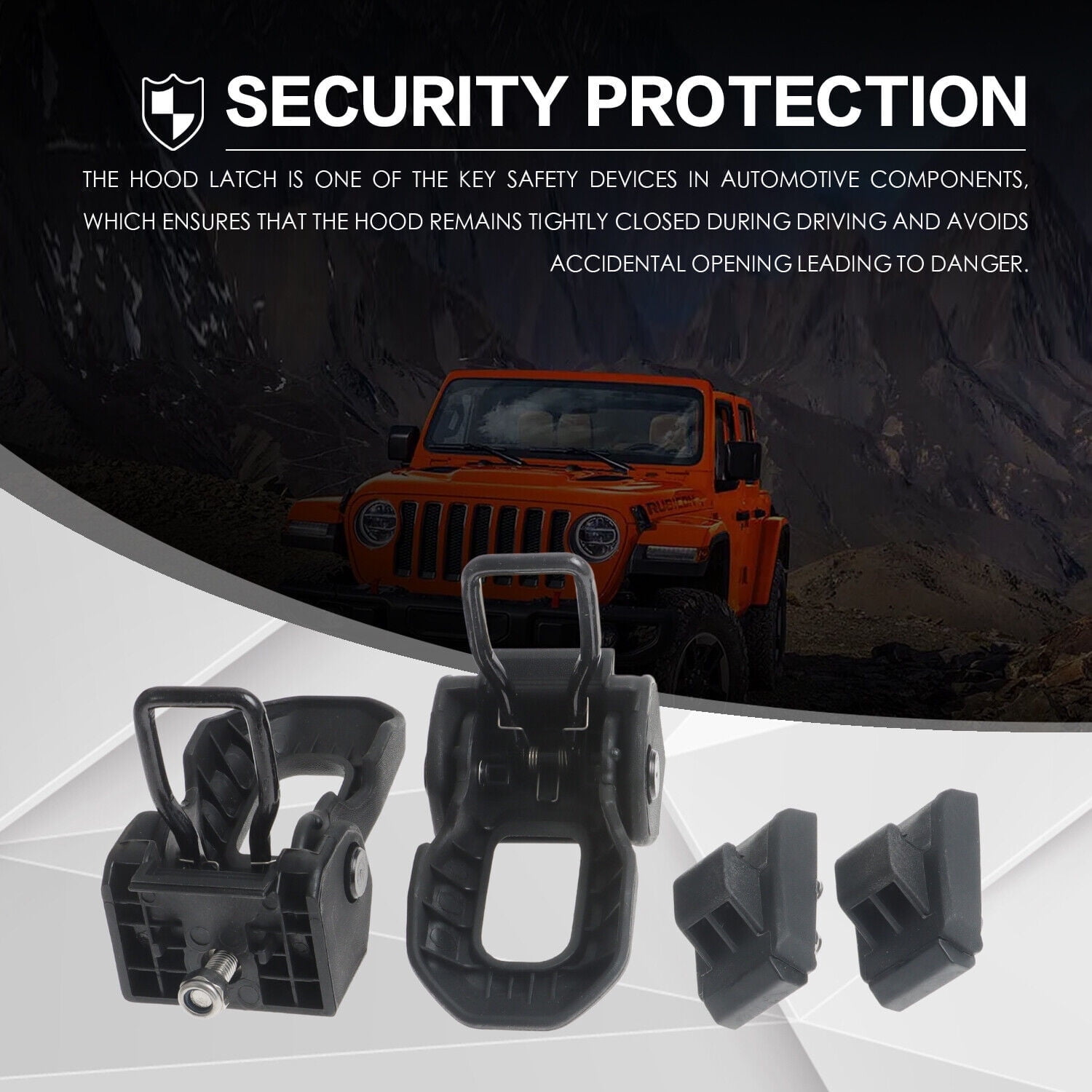 Set of 2 Hood Latches for 2019-2020 Jeep Wrangler 2.0L 3.6L 68240952AE ...