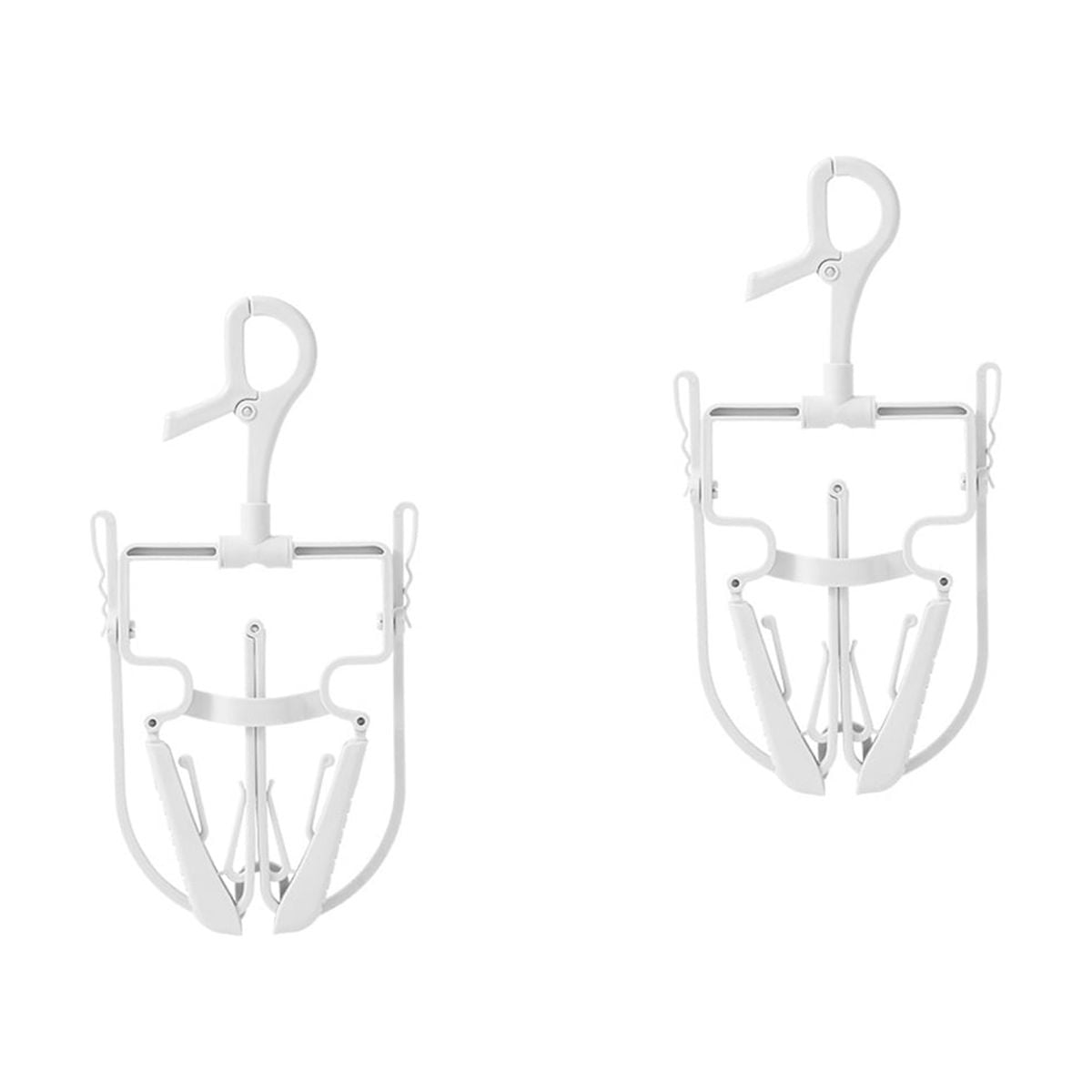Set of 2 Hooded Folding Hanger Coat Hanger Plastic Hangers Foldable ...