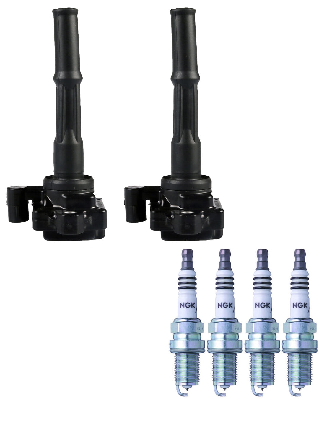 Set of 2 ISA Ignition Coils and 4 NGK Spark Plugs Compatible with 1996 ...
