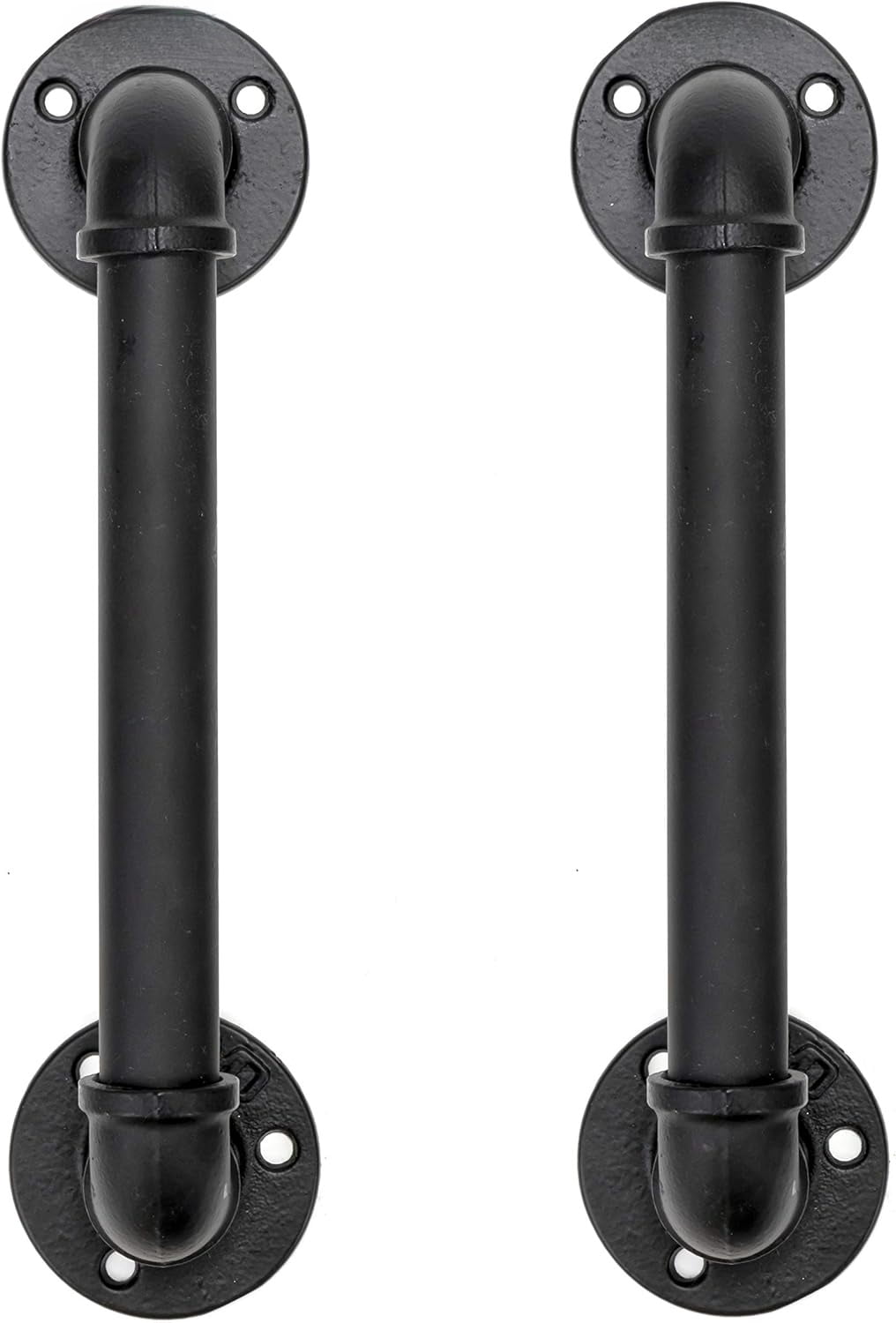 Set of 2 Industrial Pipe Door Pull Handle, Grab Bar, Towel Bar, Antique ...