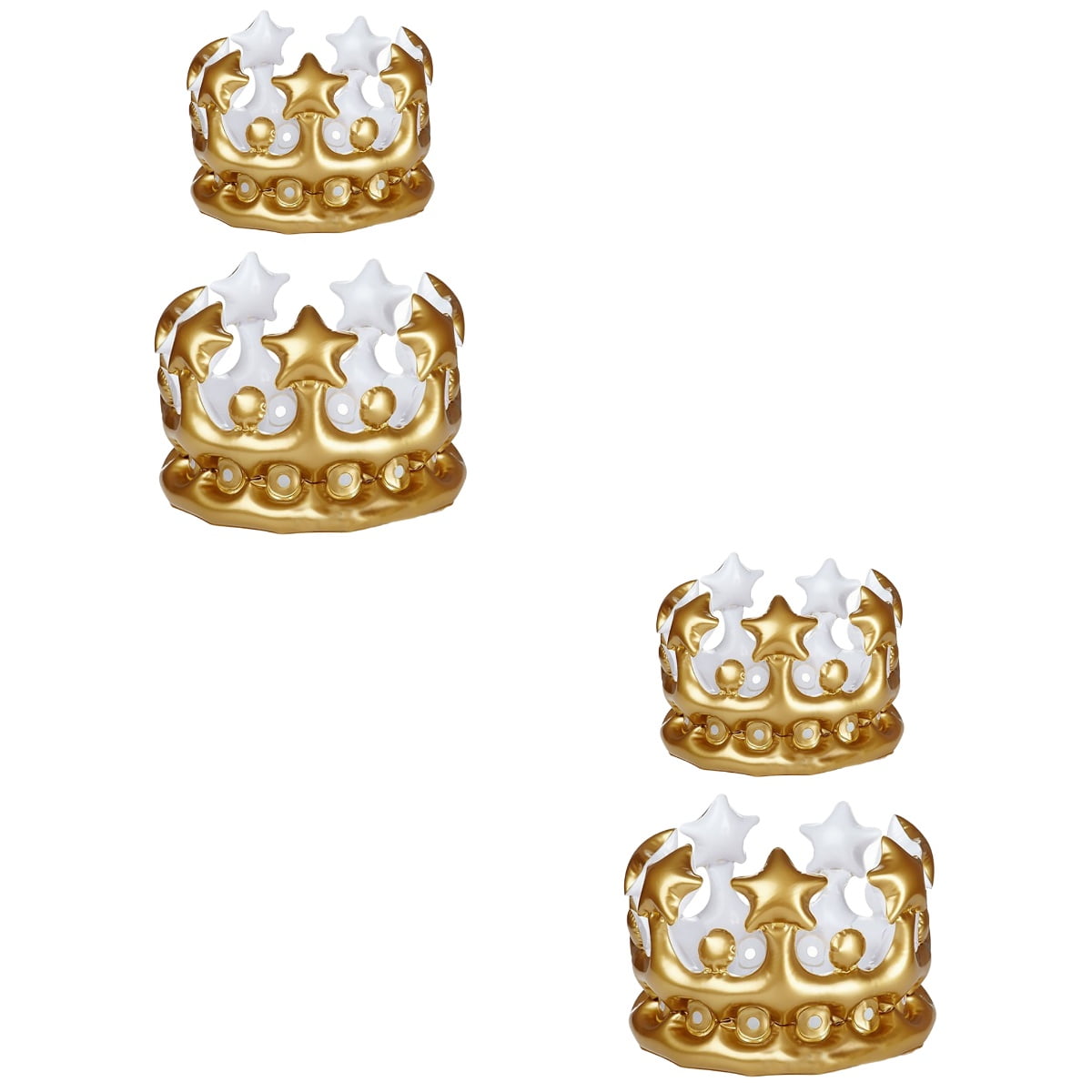 Set of 2 Inflatable Crowns Headband Pvc Toys Party Hat Birthday Bride ...