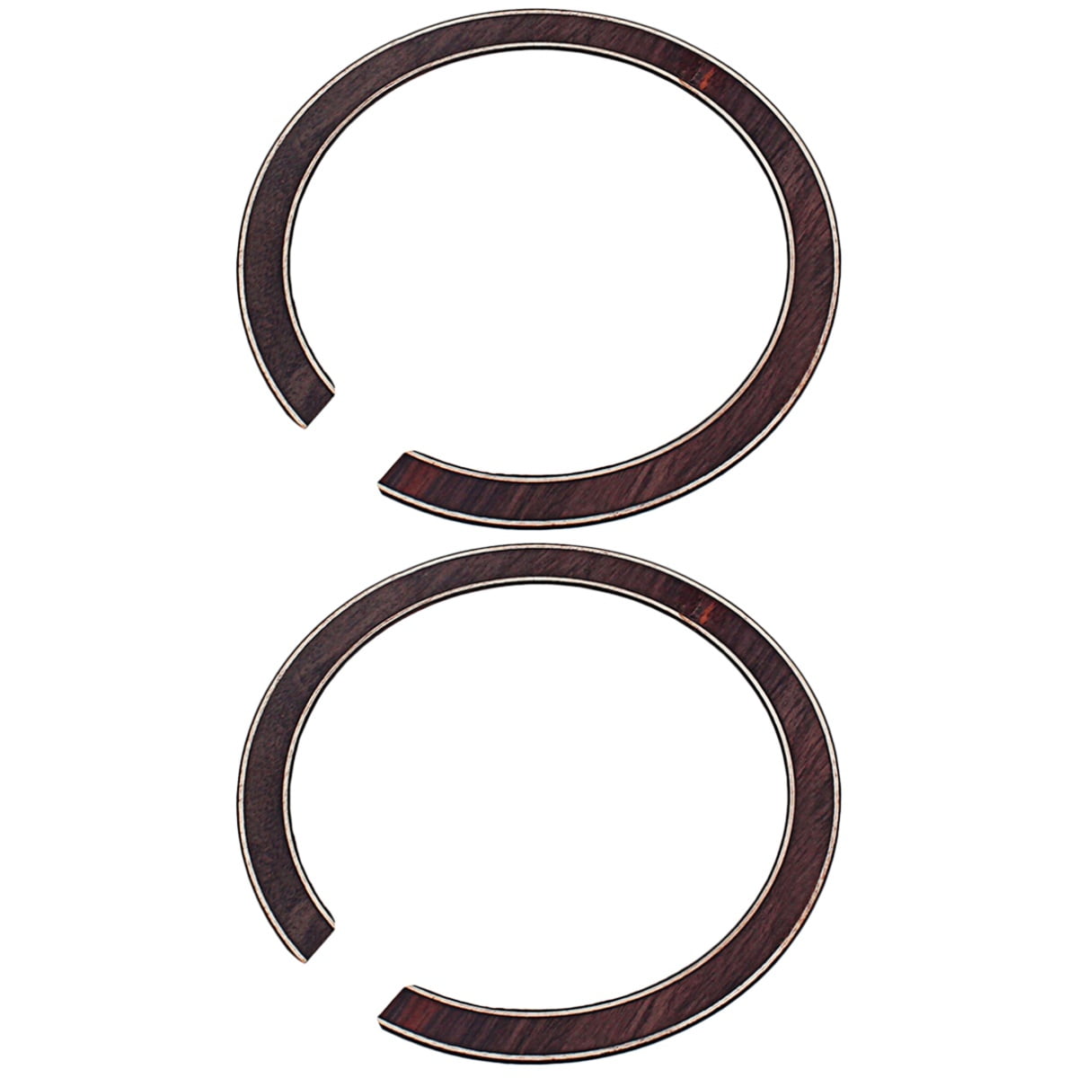 Set of 2 Inlay Guitars Folk Decals Sound Hole Decoration Curved Strips ...