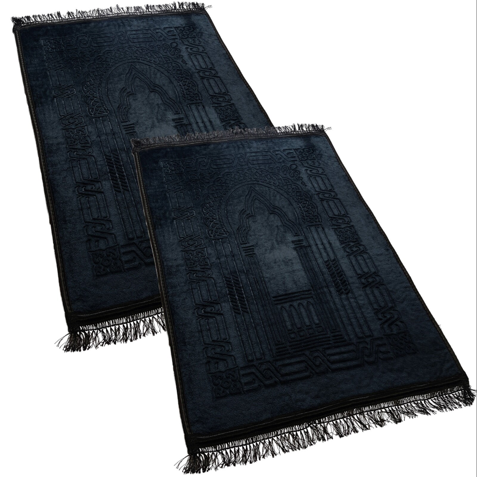 Set of 2 Islamic Prayer Rugs - Oversized Soft Thick and Plush Musallah ...