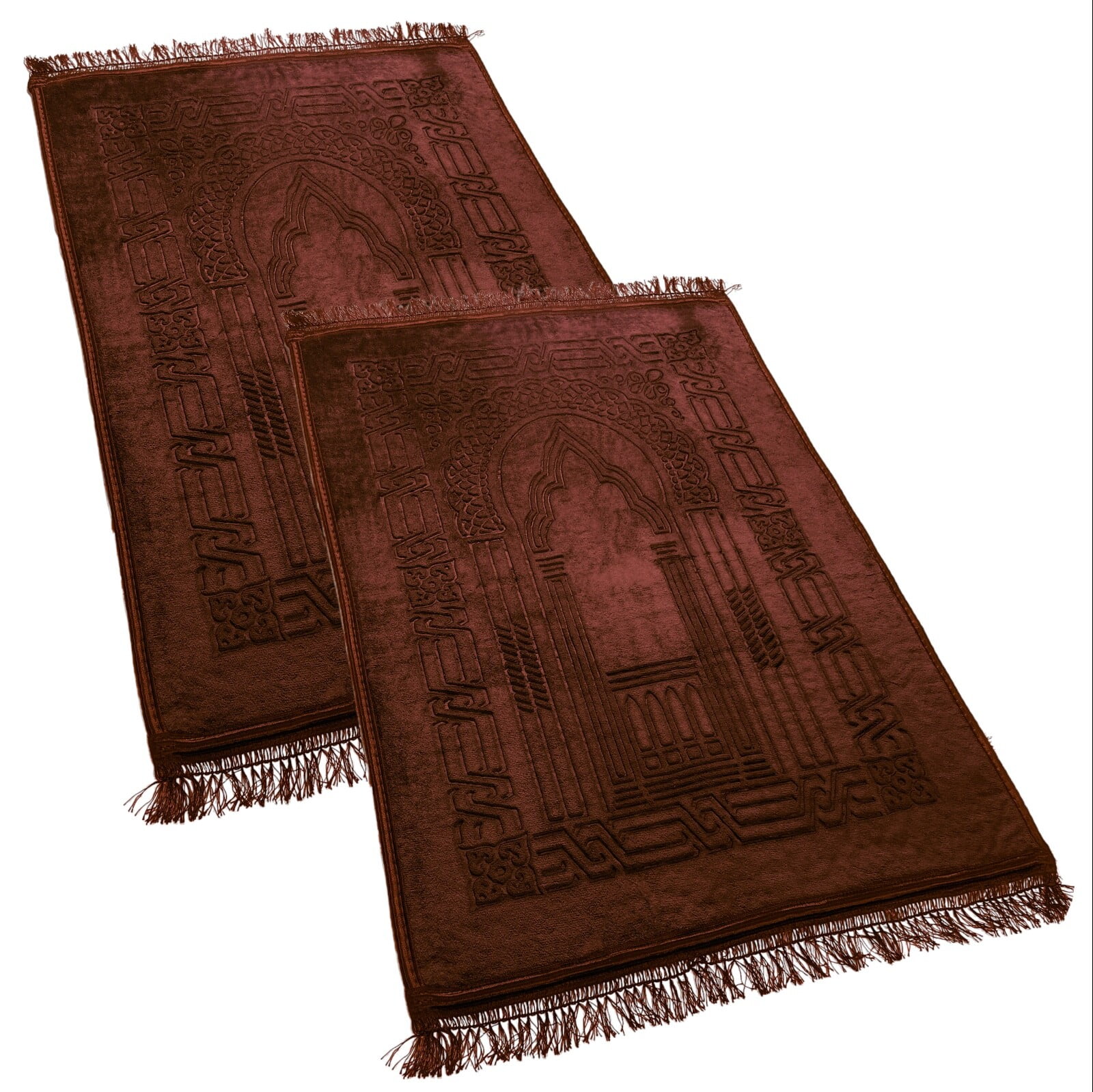 Set of 2 Islamic Prayer Rugs - Oversized Soft Thick and Plush Musallah ...