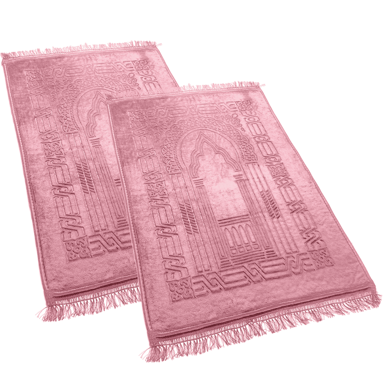 Set of 2 Islamic Prayer Rugs - Oversized Soft Thick and Plush Musallah ...