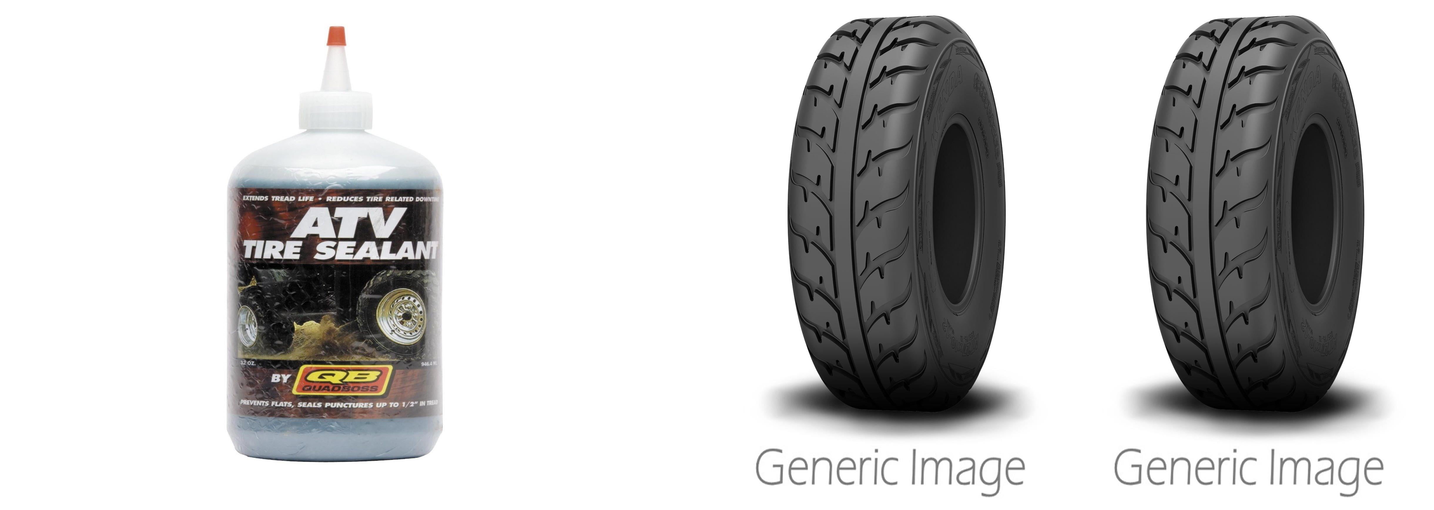 Set of 2 KENDA Speed Racer K547 Rear Tires 22x10-10 4-ply with QUADBOSS ...