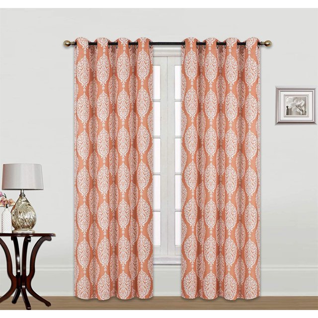 Set of 2 Kashi Home Scarlett 54x84 Inch Window Curtain with Grommets ...