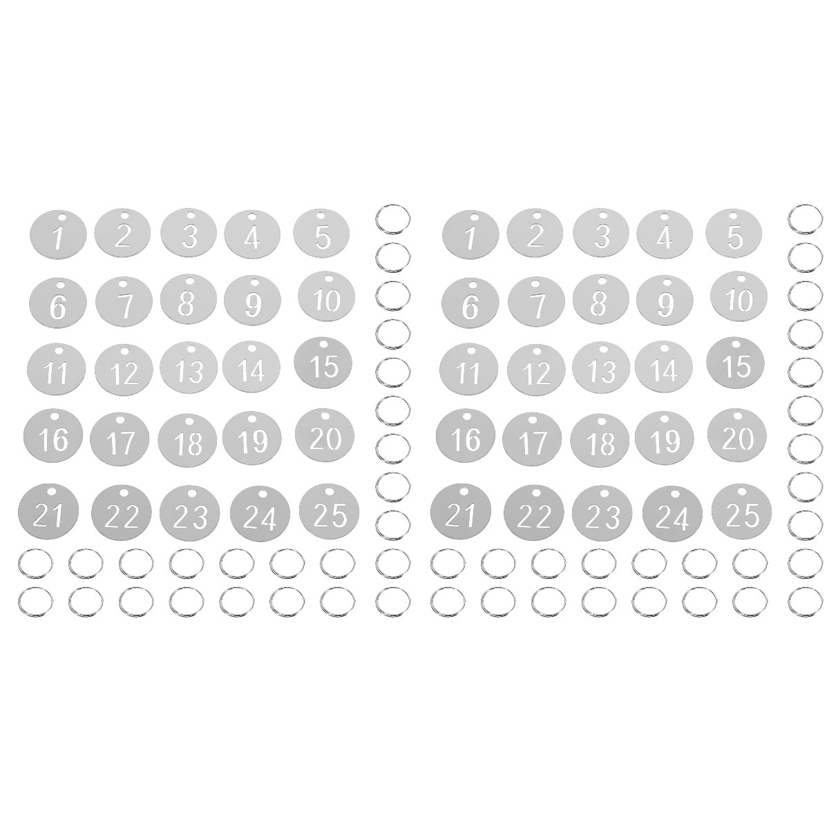 Set of 2 Key Tags Metal Labels for Keys Number Plate - Walmart.com