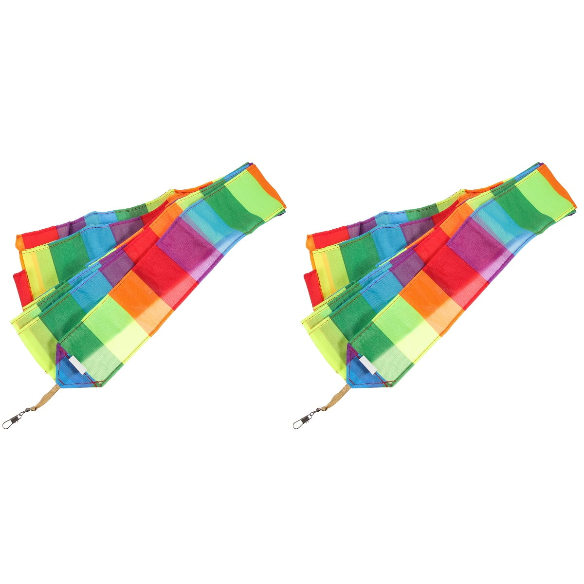 Set of 2 Kite Tail Drone Streamer Flying Colorful Decor Flat Ribbon ...