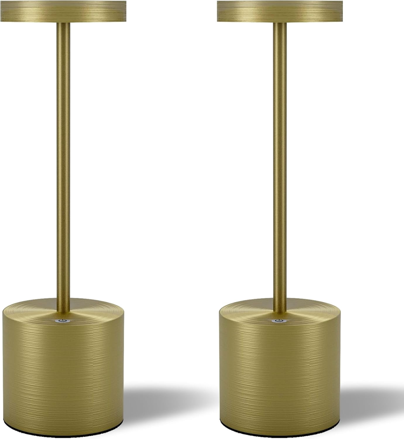 Set of 2 LED Cordless Table Lamps, 5000mAh Rechargeable Battery Powered ...