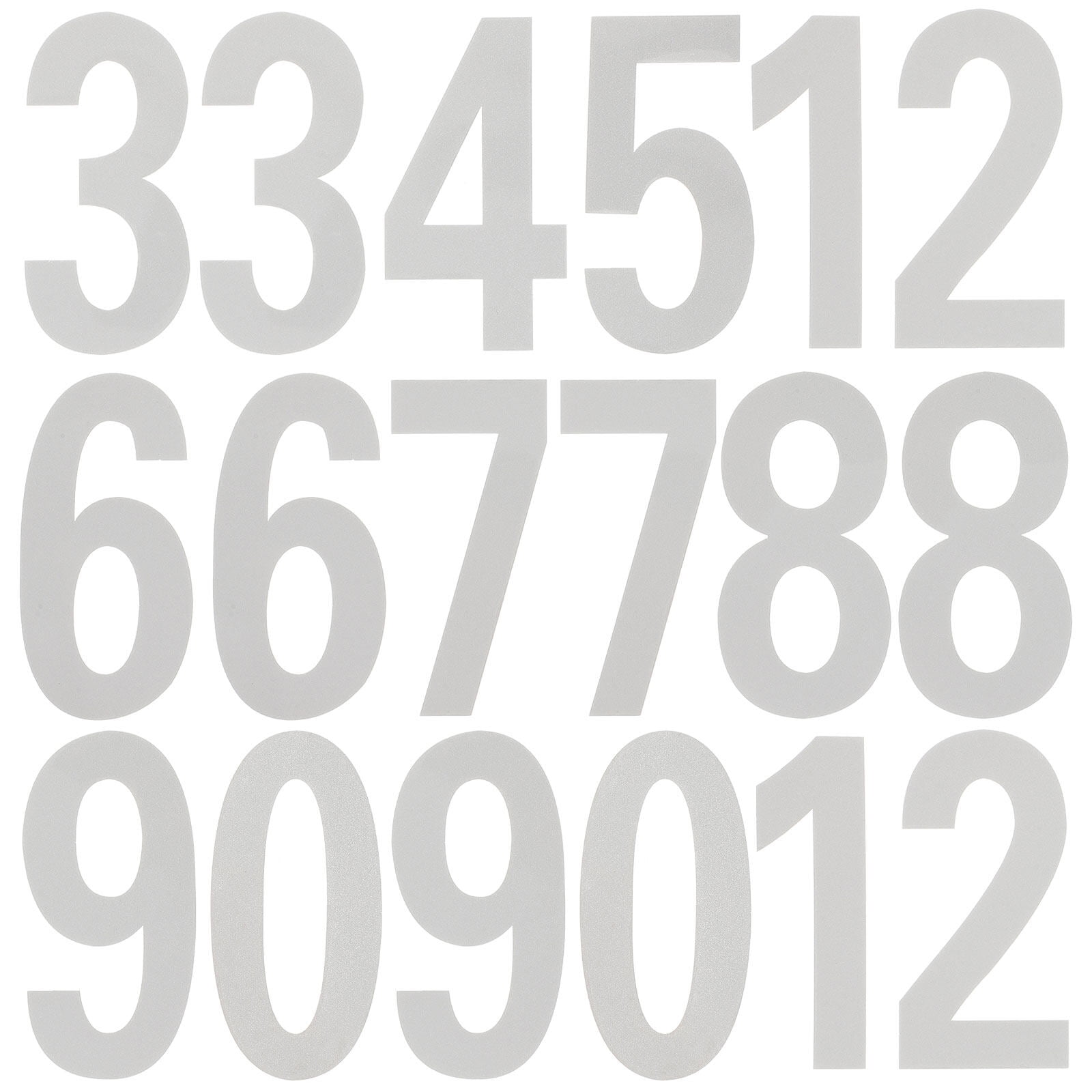 Set of 2 Label outside Digital Stickers Attractive Number Decals Easy ...