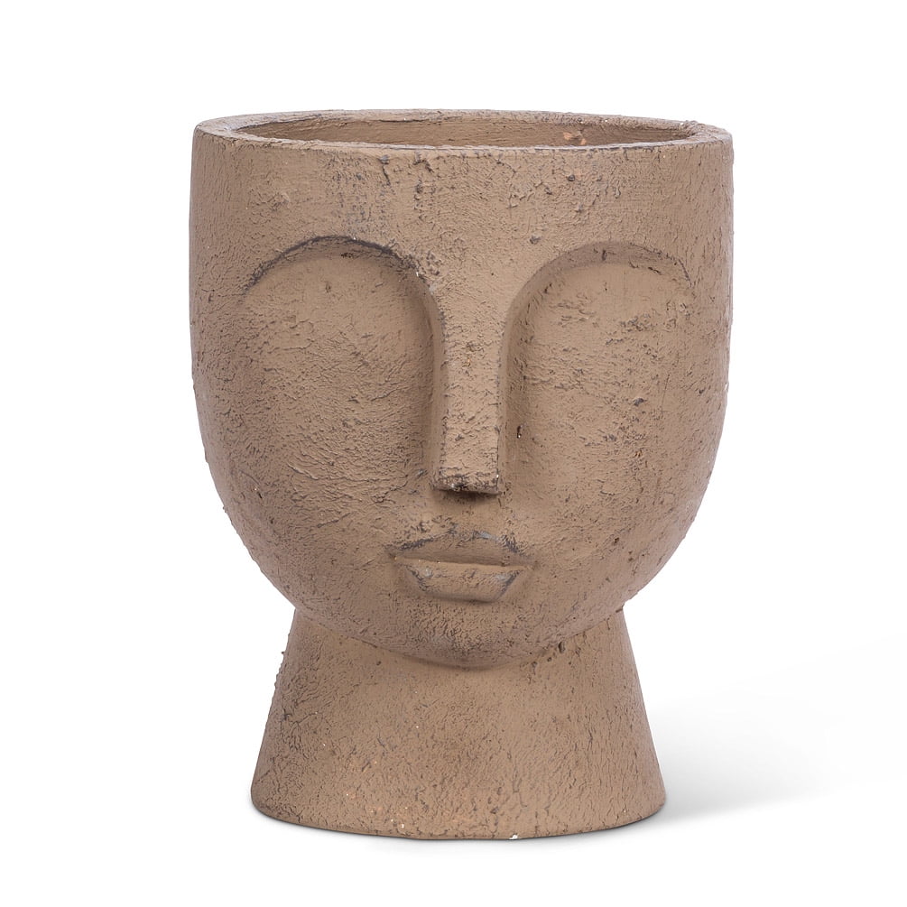 Set of 2 Large Face Pedestal Planter - Walmart.com