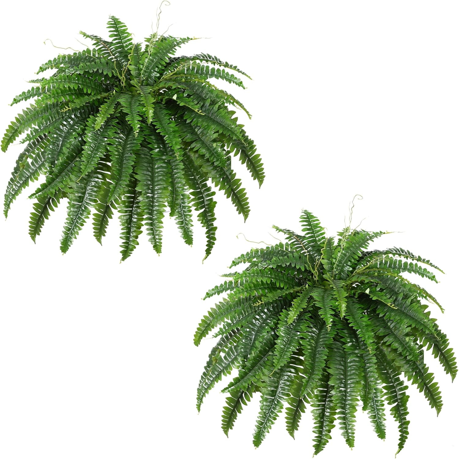 Set of 2 Large Ferns for Outdoors, 45Inch Large Faux Ferns, Suitable ...