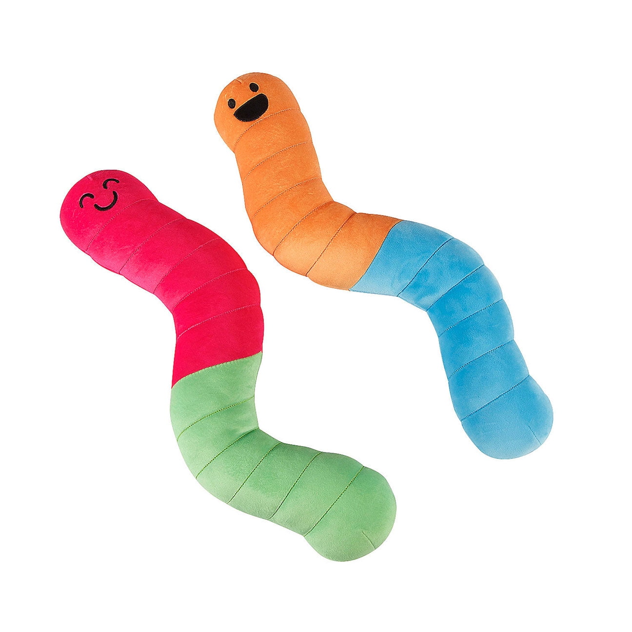 Set of 2 Large Gummy Worm Candy Plush - Plushie Stuffed Toys - Walmart.com