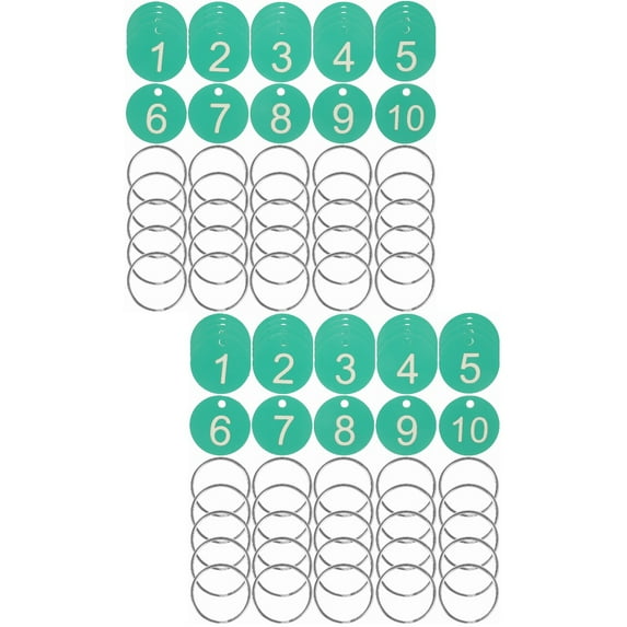Pack of 2 Large Square Numbered Label Stickers for Plates and Surfaces ...