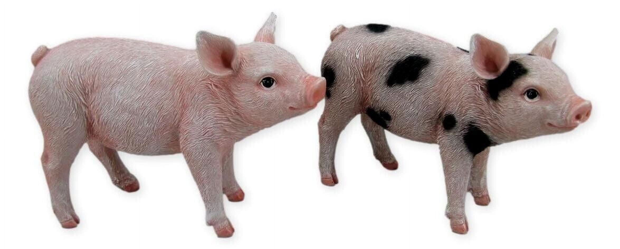 Set of 2 Large Resin BARNYARD PIG Farmhouse Figurines, 6" Tall, by ...