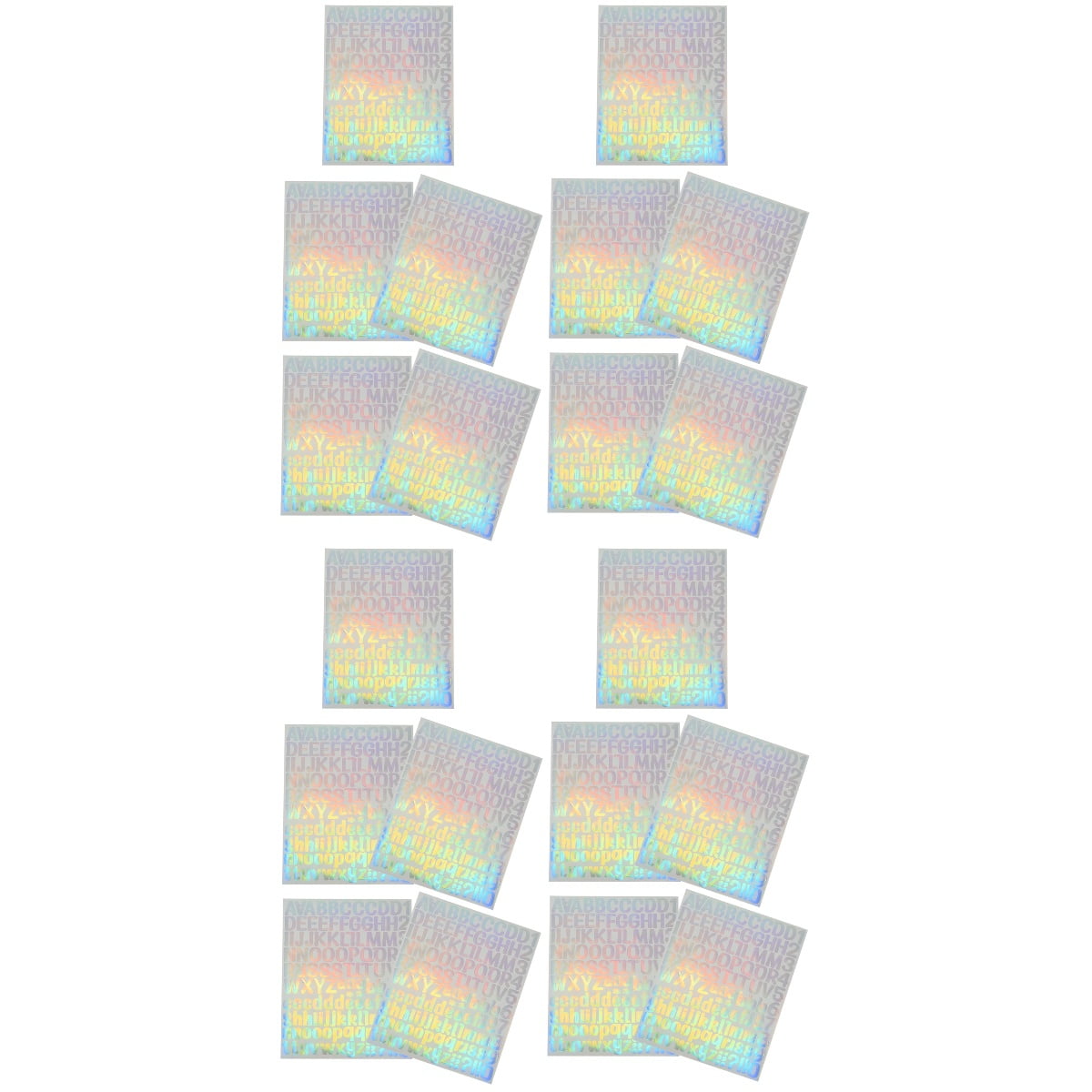 Set of 2 Letter Stickers Self-adhesive Waterproof Number Decals Label ...