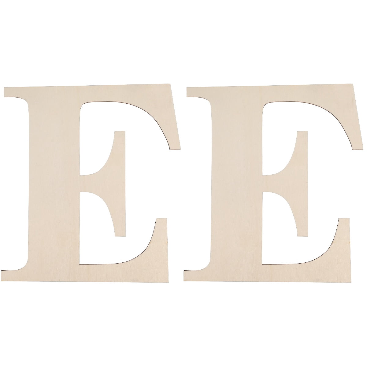 Set of 2 Letters Decals Wooden English Alphabet Wall Hanging Decor ...
