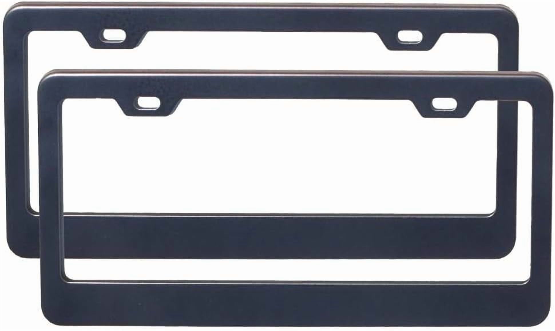 Set of 2 License Plate Frames Holders Powder Coated Wide Bottom Style ...