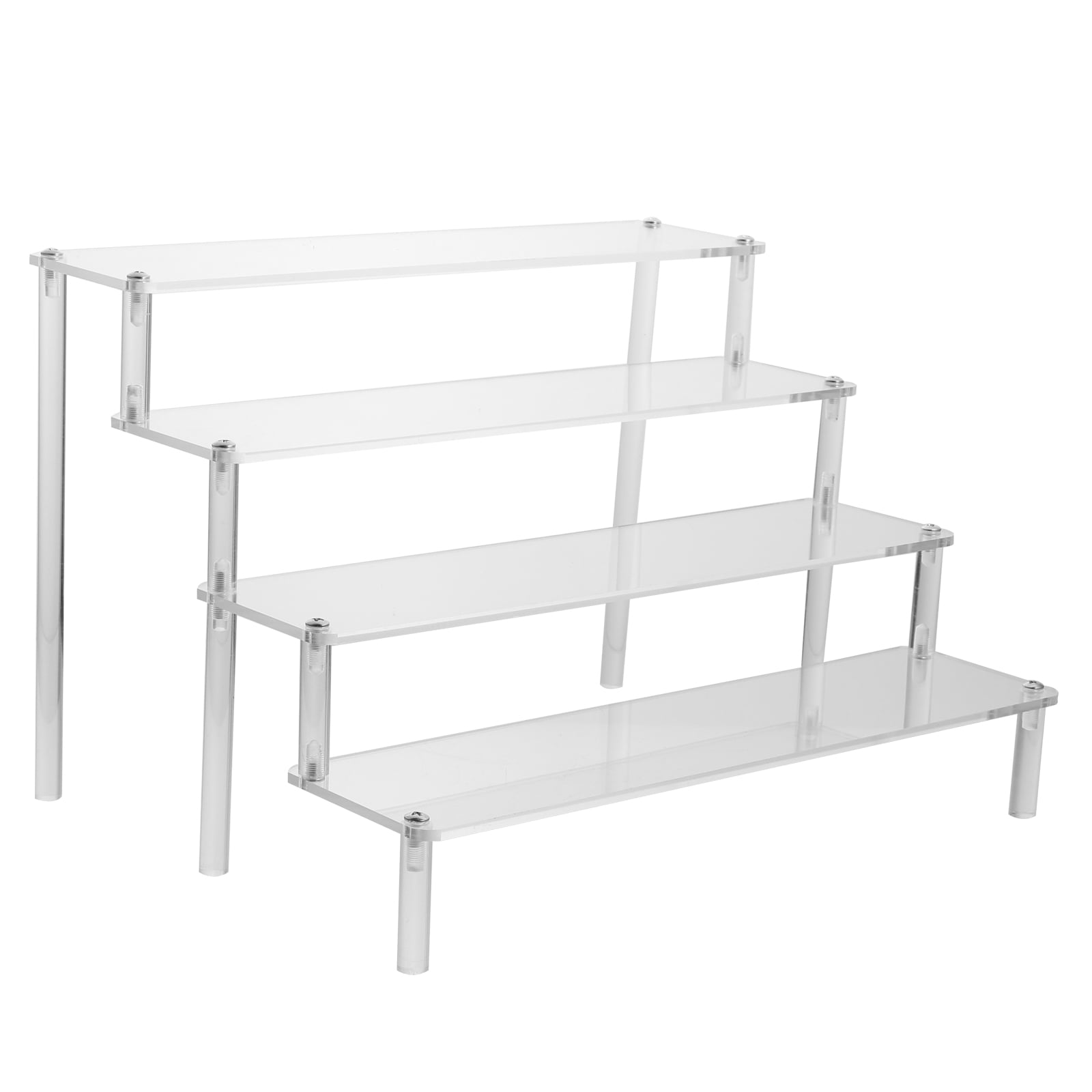 RENACLIPY Nail Display Rack Acrylic Cosmetics Staircase Shape 2Set 11 ...