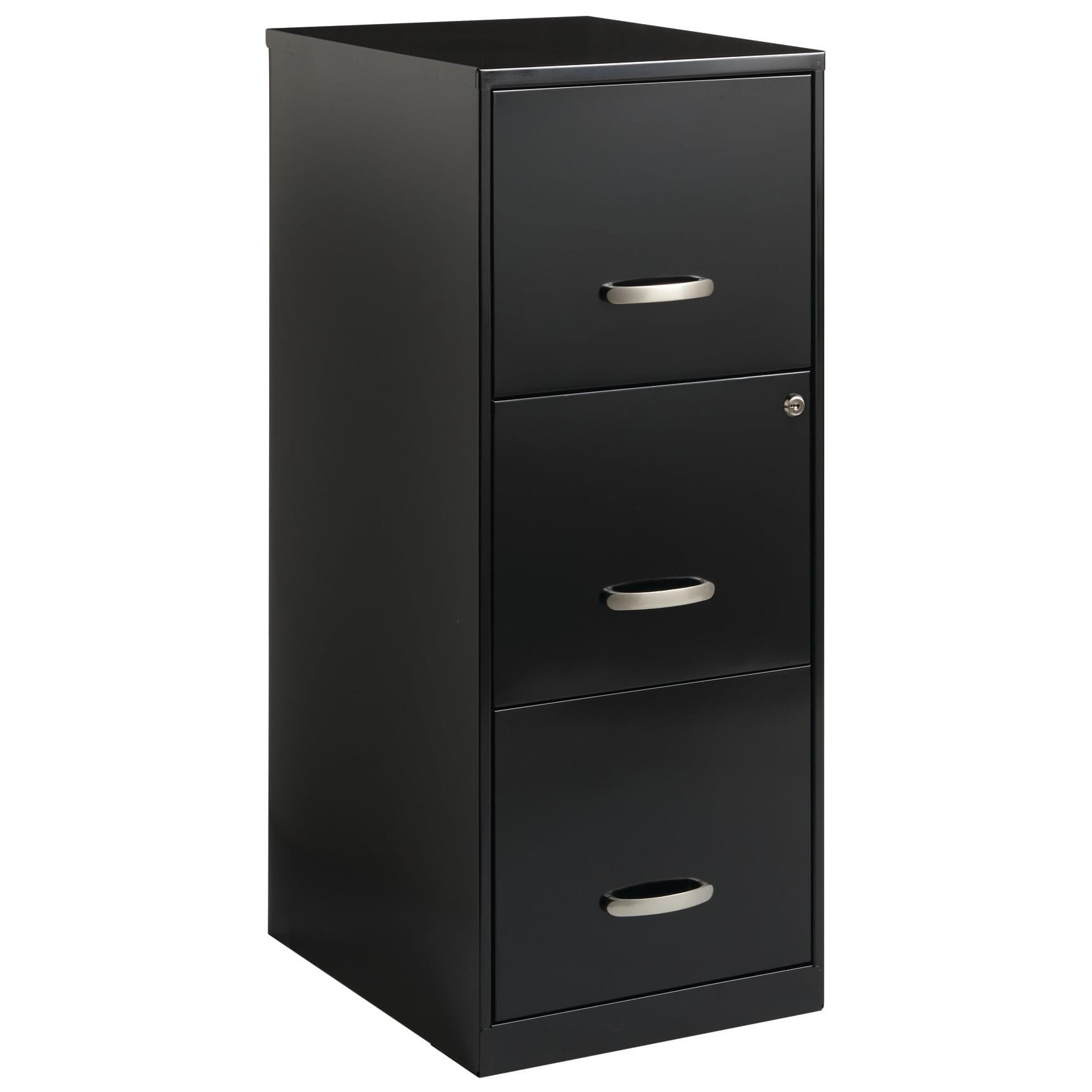 (Set of 2) Lorell 3 Drawers Vertical Steel Lockable Filing Cabinet ...