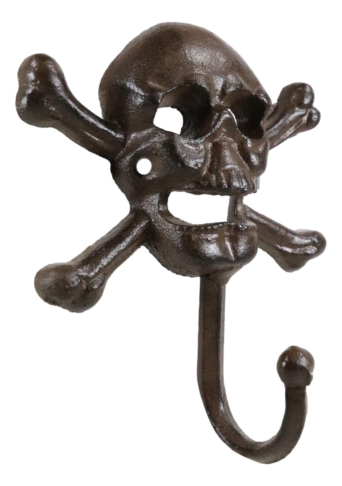 Set of 2 Macabre Halloween Pirate Ghastly Skull Skeleton Crossed Bones ...
