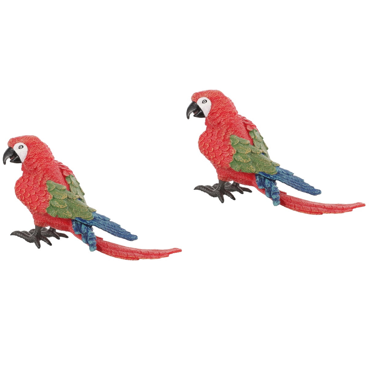 Set of 2 Macaw Cake Birds Parrot Model Toy Parrot Statue Child 17X8.3X5 ...