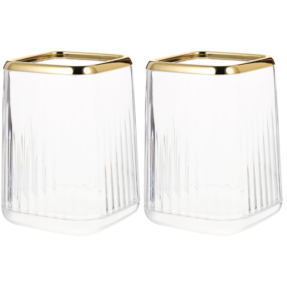 Set of 2 Makeup Brush Storage Bucket Dresser Desk Organizer Makeup ...