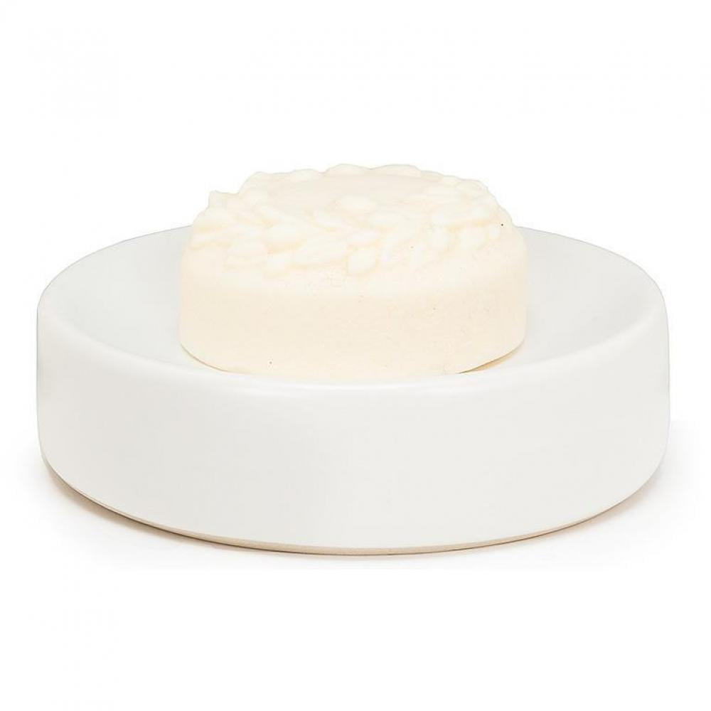 Set of 2 Matte White Round Soap Dish - Walmart.com