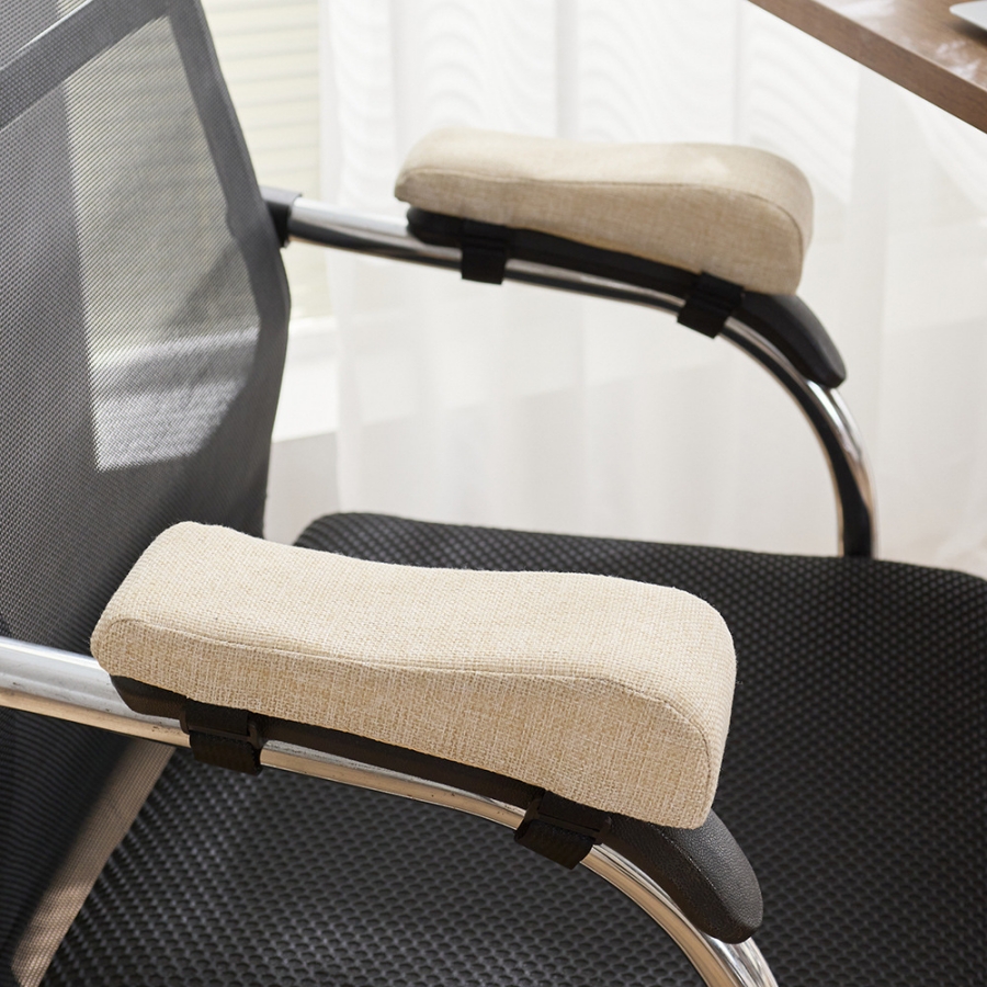 Set of 2 Memory Foam Armrest Cushions for Office/Wheelchair/Gaming ...