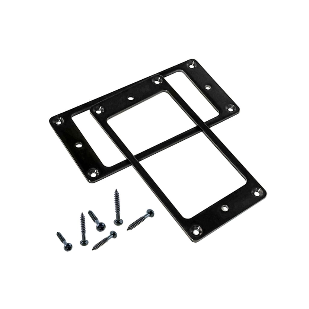 Set of 2 Metal Electric Guitar Pickup Frames Flat Humbucker Rings ...