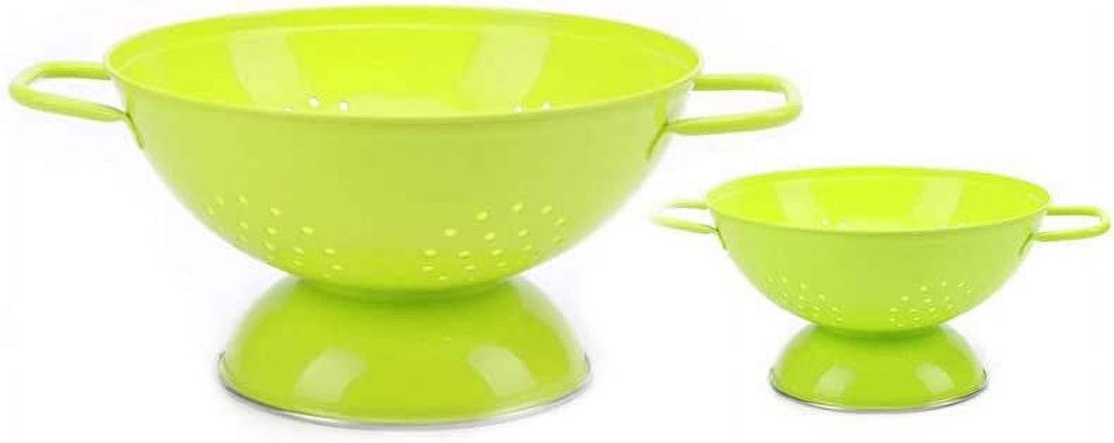 Set of 2 Metal Kitchen Food Strainer/Iron Fruit Colander/Bowl/Container ...