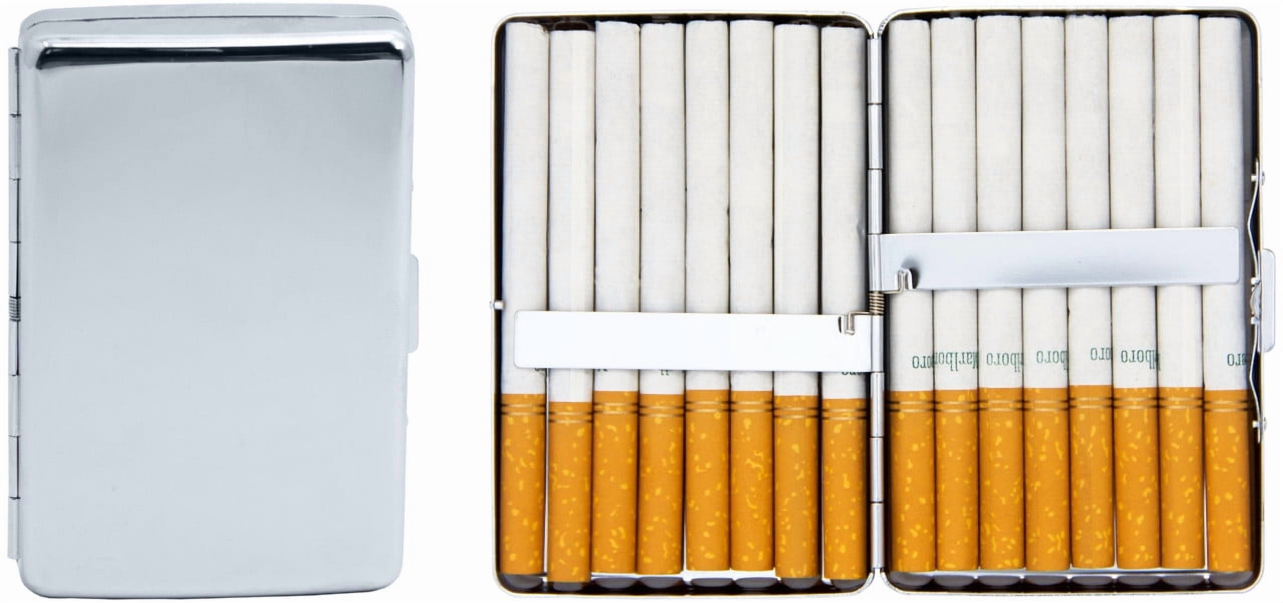 Set of 2 Metal-Plated 100s Compact Cigarette Case & Stash Box ...