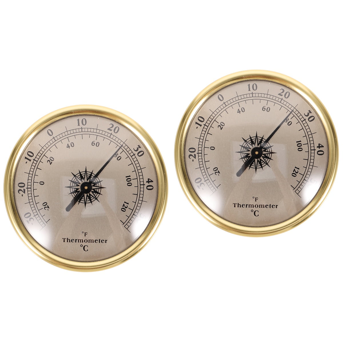 Set of 2 Metal Thermometer Room Temperature Humidifier Indoor ...