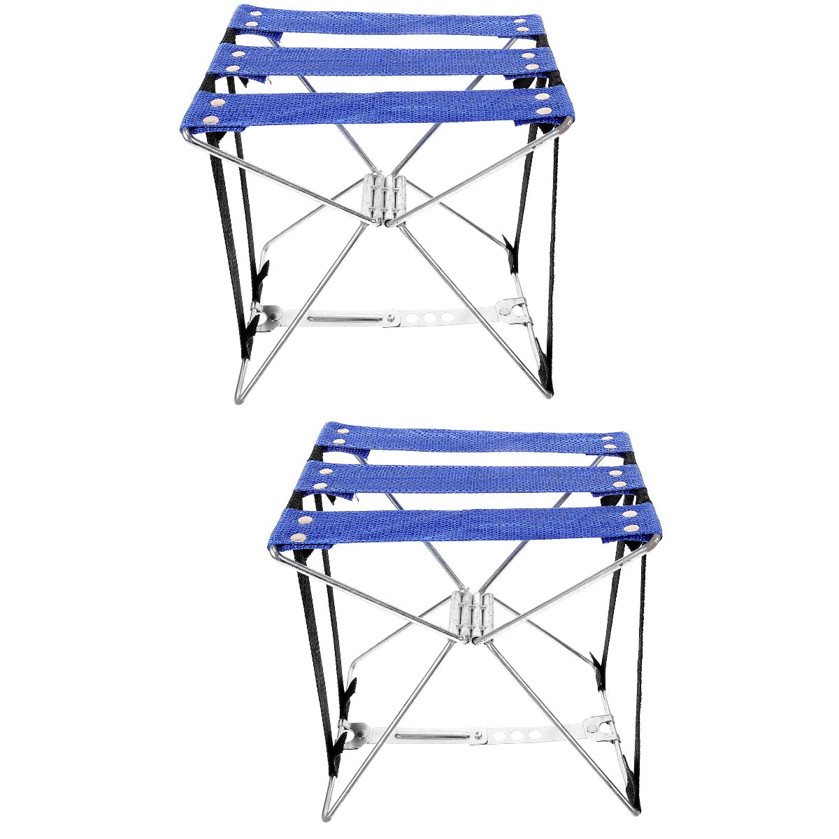 Set of 2 Metaltextured Chair Outdoor Portable Folding Stool Subway ...