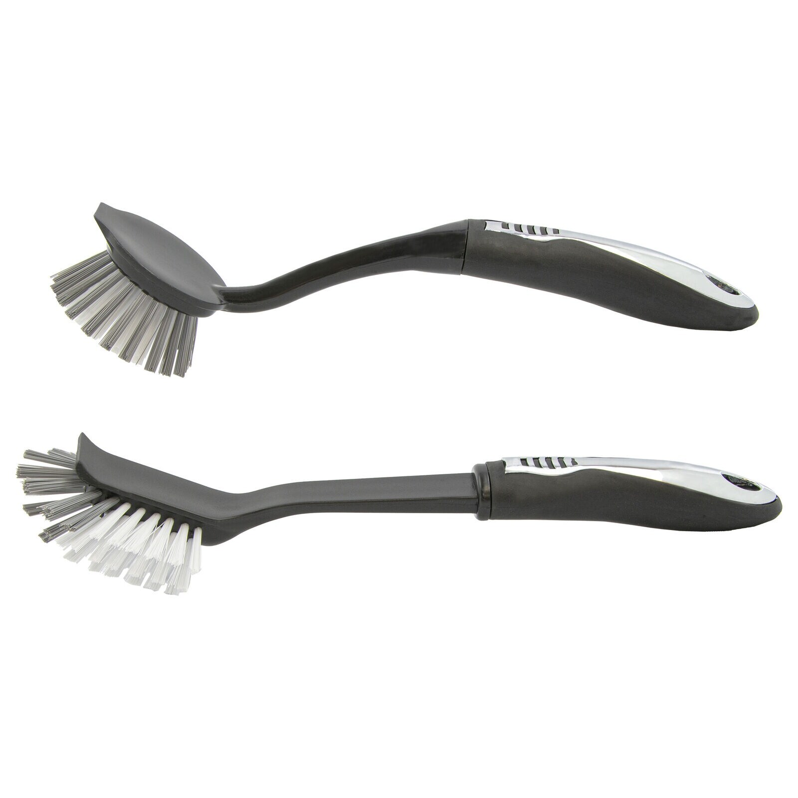 Set of 2 Metro Black and Silver All-Purpose Scrub Brushes - Walmart.com
