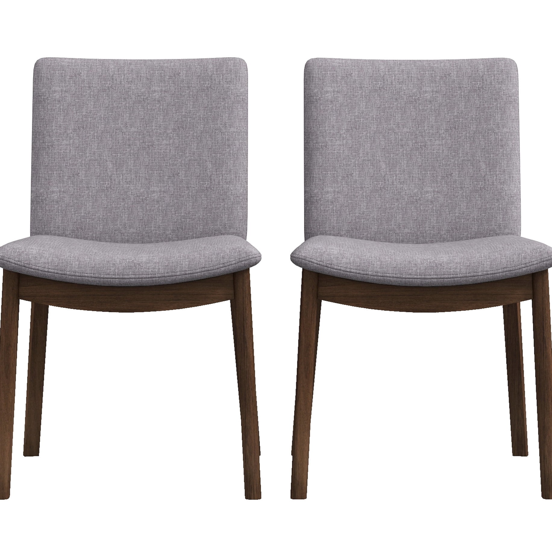 Set of 2 Mid-Century Modern Dining Chairs | Curved Back Rest and High ...