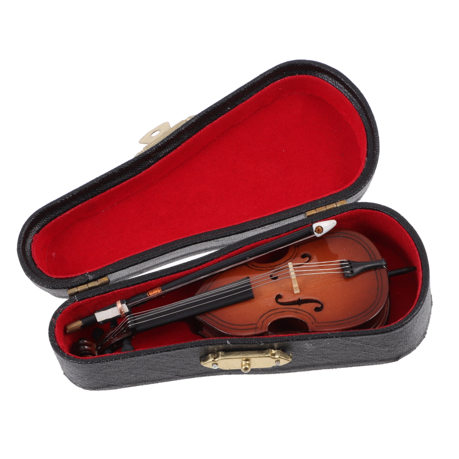 Set of 2 Mini Double Bass Instrument Desktop Decor Cello Model ...