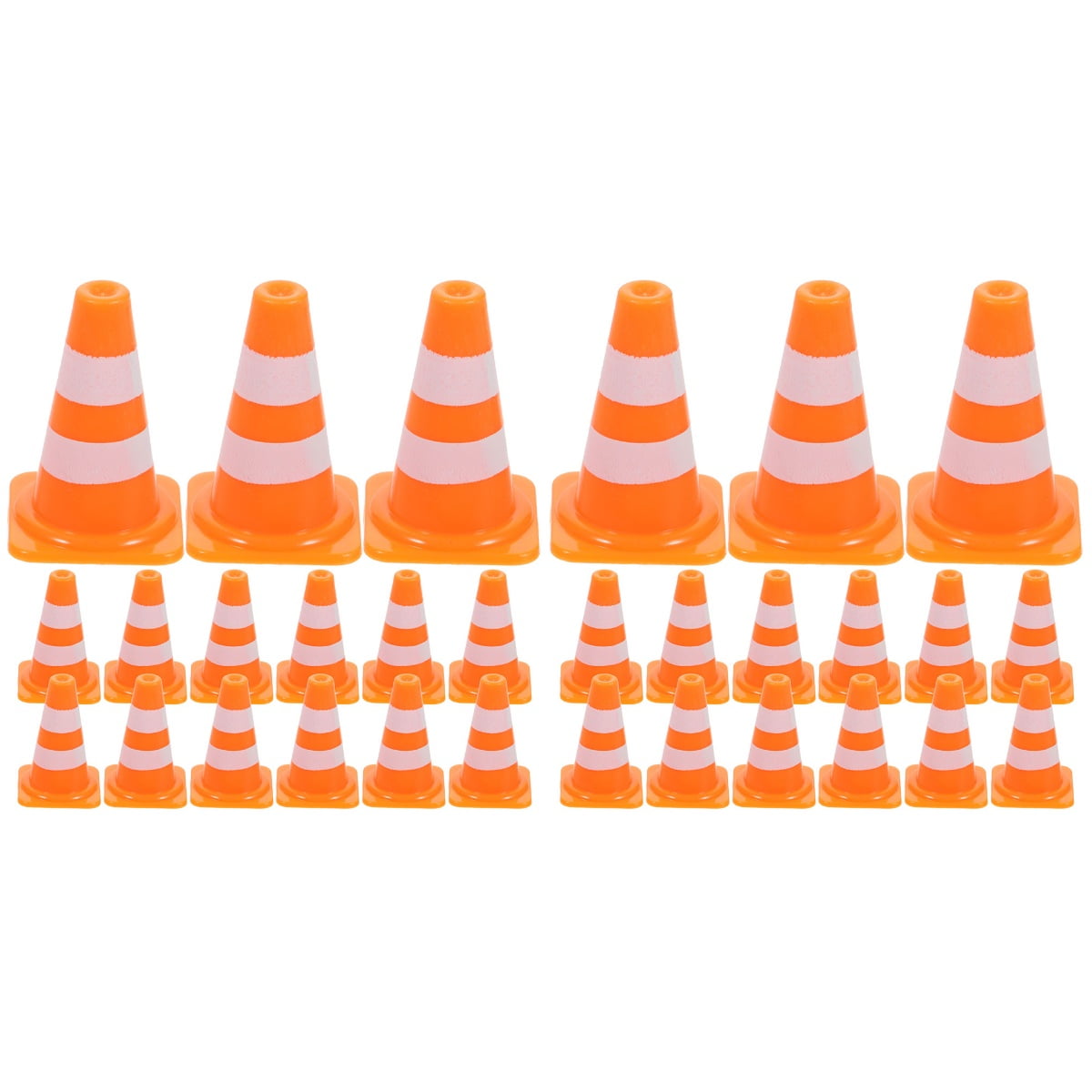 Set of 2 Mini Traffic Cones for Kids Safety, Roadblock Simulation Props ...