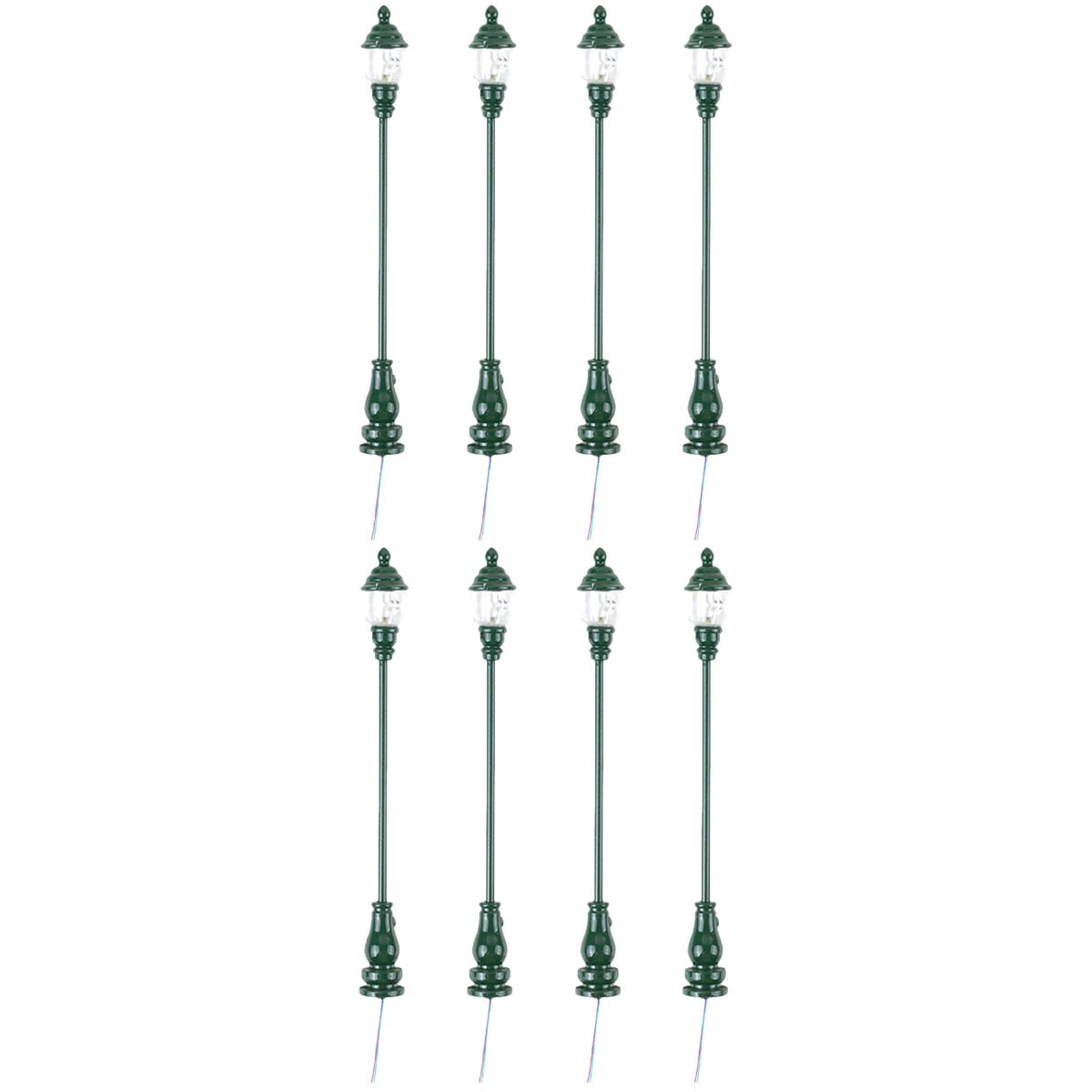 Set of 2 Miniature Village Lamp Post Model Garden Light Toy House ...