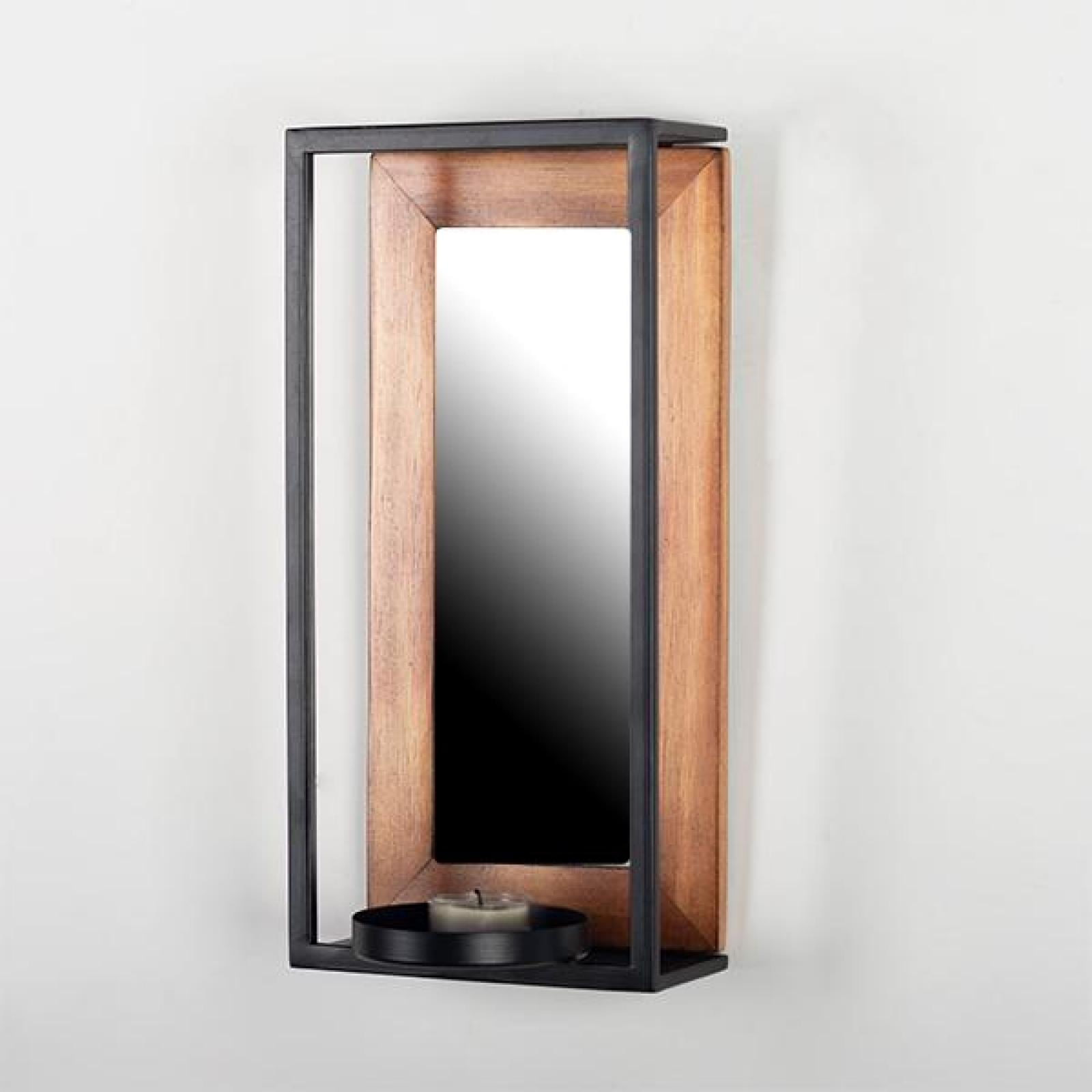 Set of 2 Mirrored Back Pillar Candle Holder - Walmart.com