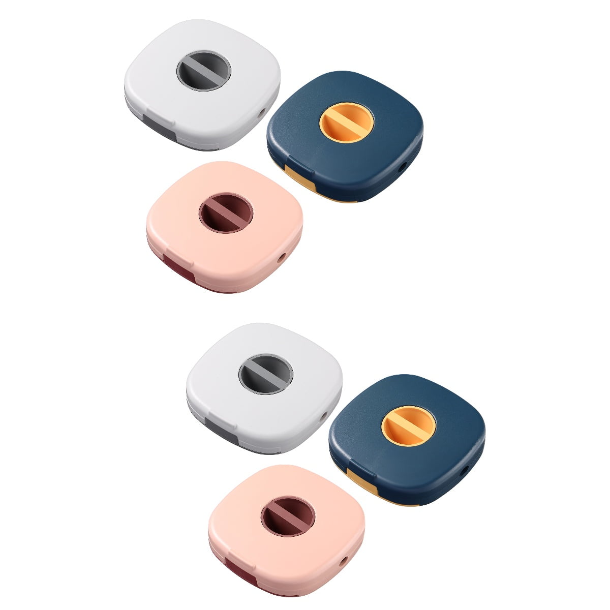 Set of 2 Mobile Phone Line Organizer Box Plug Cable Wrap Around Earbuds ...