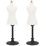 Set of 2 Model Stand Jewelry Holder Doll Dress Support Doll Clothes ...